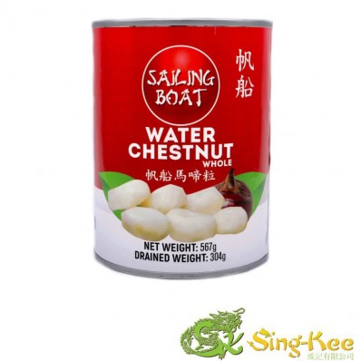 SAILING BOAT WATER CHESTNUTS WHOLE 567G - Preserved food | Sing Kee